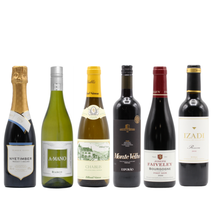 Merry Mix of Six Full BOTTLES (6x75cl) and 16" Traditional Wicker ...