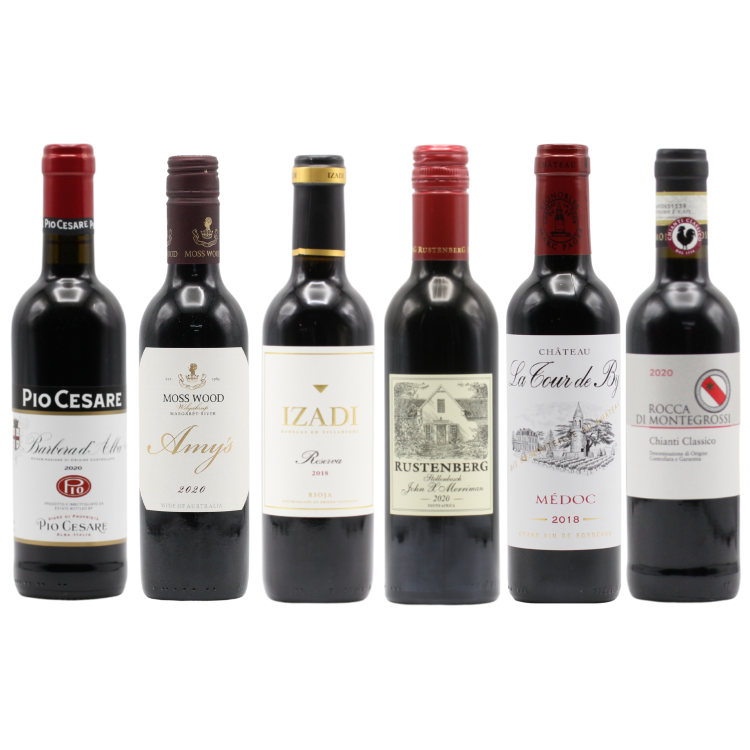 Six Fine Reds HALVES (6x37.5cl) - The Little Fine Wine Company